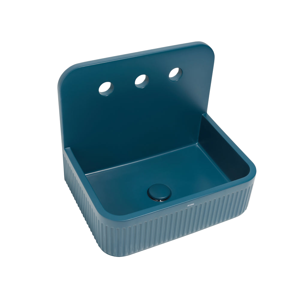 Zaros 17" Wall Mount Basin with Drain — Barclay Products Limited