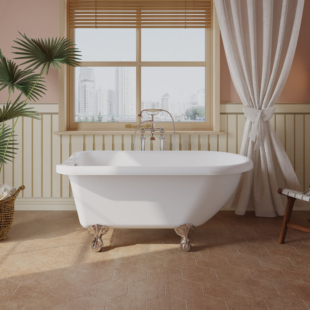 Alexia 55" Acrylic Roll Top Tub — Barclay Products Limited