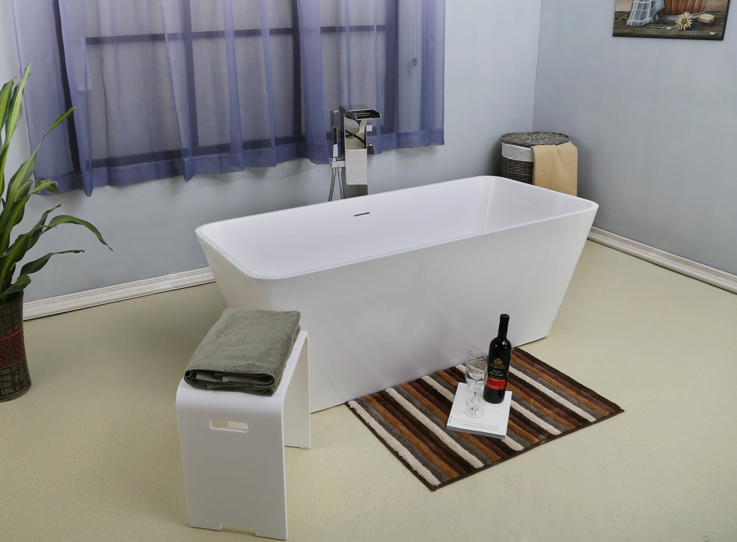 Romo 59" BARstone Freestanding Tub — Barclay Products Limited