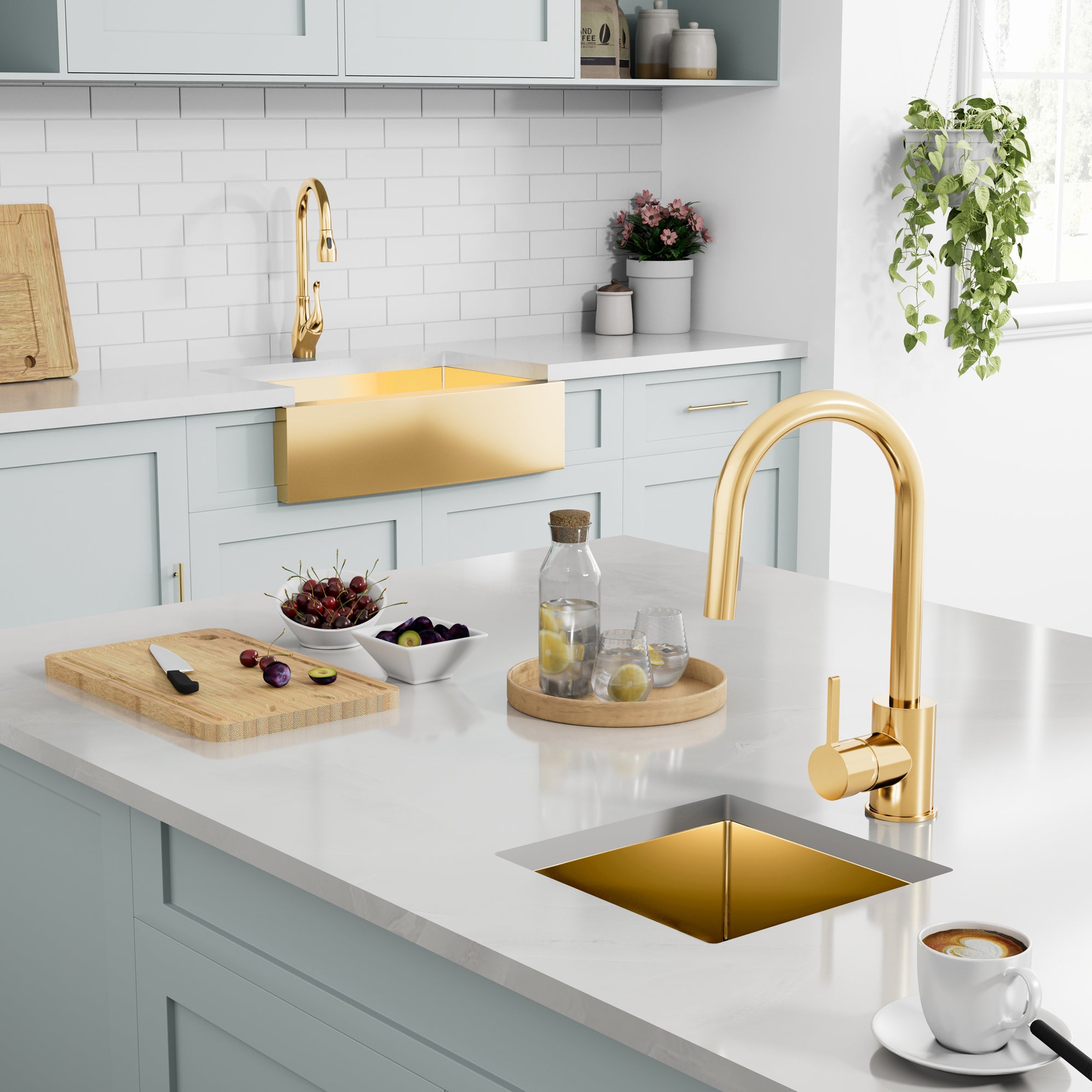 Rena 15" Gold Stainless Steel Prep Sink — Barclay Products Limited