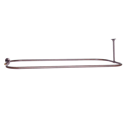 24" Rectangular Shower Rod with Supports — Barclay Products Limited