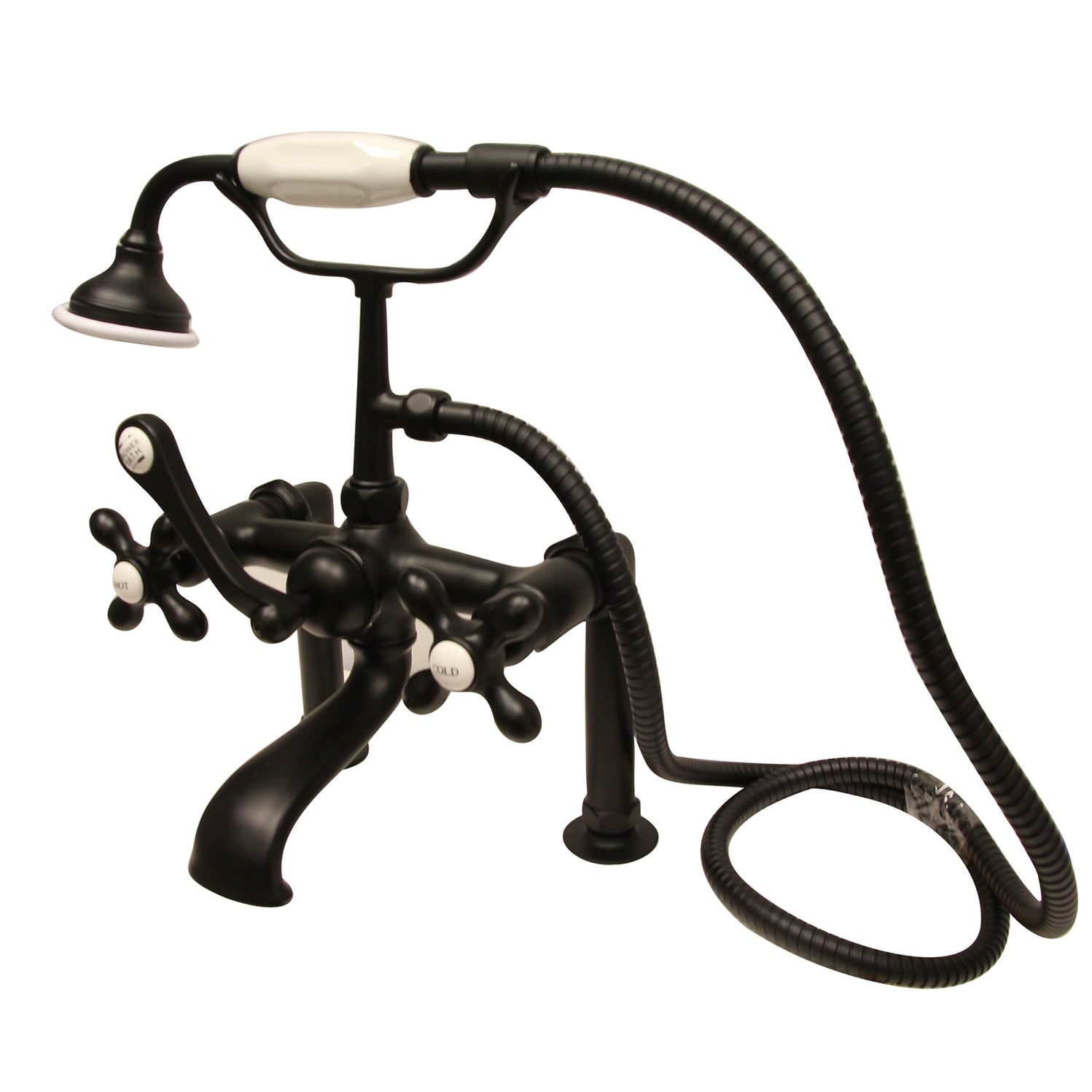Clawfoot Tub Filler – Elephant Spout, Hand Held Shower, Swivel Mounts ...